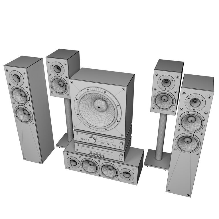 Acoustic system (126606) 3D model - Download 3D model Acoustic system ...