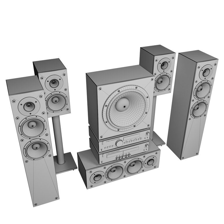 Acoustic system (126606) 3D model - Download 3D model Acoustic system ...
