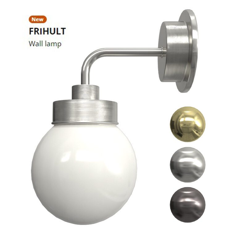 IKEA FRIHULT wall lamp (127087) 3D model - Download 3D model IKEA ...
