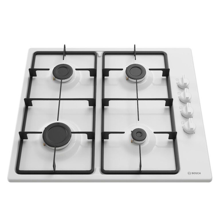 BOSCH White gas hob PBP6B2B60 (127492) 3D model - Download 3D model ...