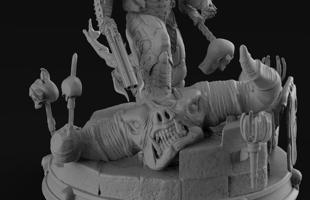 Doom Slayer Statue (128719) 3D model - Download 3D model Doom Slayer ...