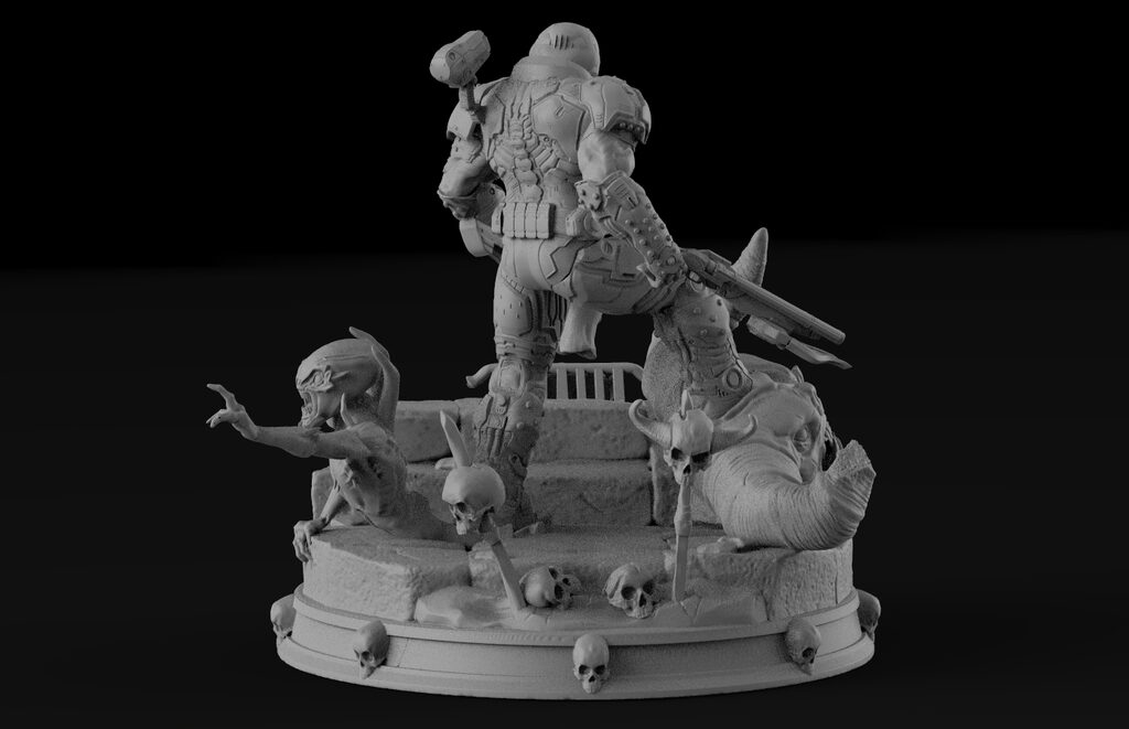 Doom Slayer Statue (128719) 3D model - Download 3D model Doom Slayer ...