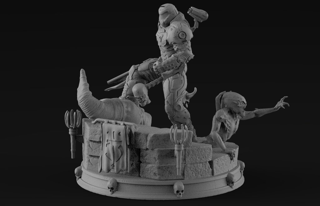 Doom Slayer Statue (128719) 3D model - Download 3D model Doom Slayer ...