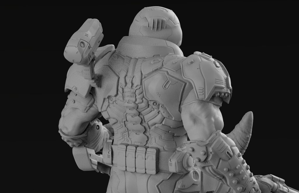 Doom Slayer Statue (128719) 3D model - Download 3D model Doom Slayer ...