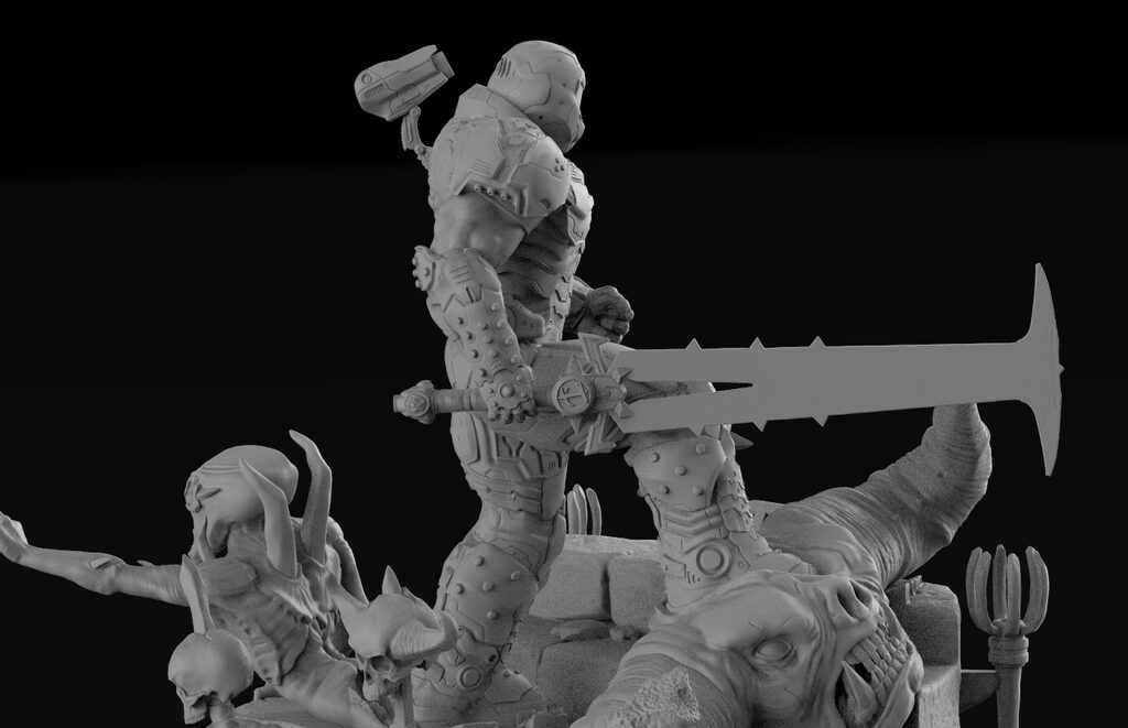 Doom Slayer Statue (128719) 3D model - Download 3D model Doom Slayer ...