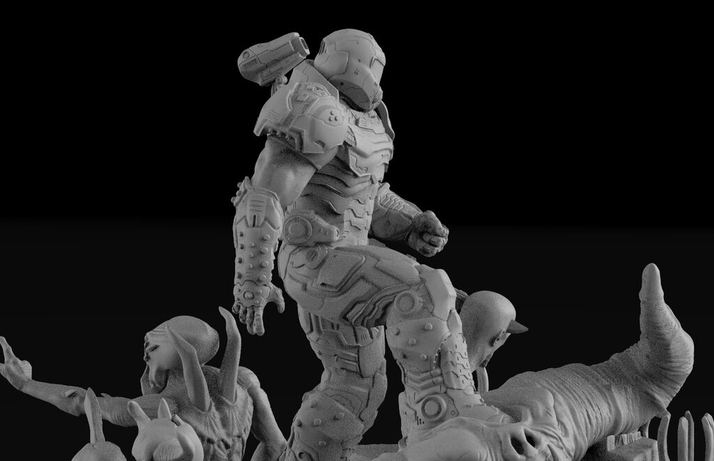 Doom Slayer Statue (128719) 3D model - Download 3D model Doom Slayer ...