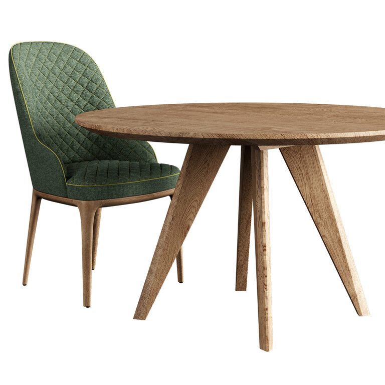 Sfer Table and ROB Chair (128879) 3D model - Download 3D model Sfer ...