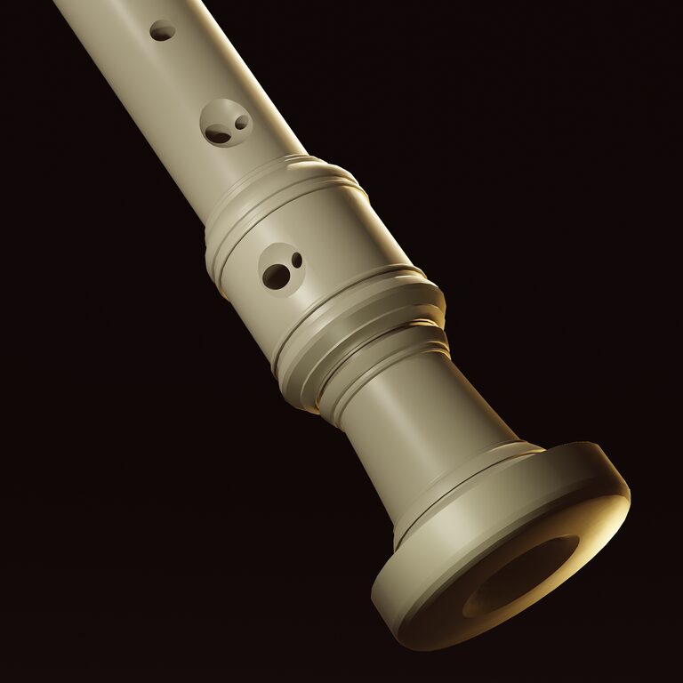 Recorder Flute (130131) 3D model - Download 3D model Recorder Flute ...