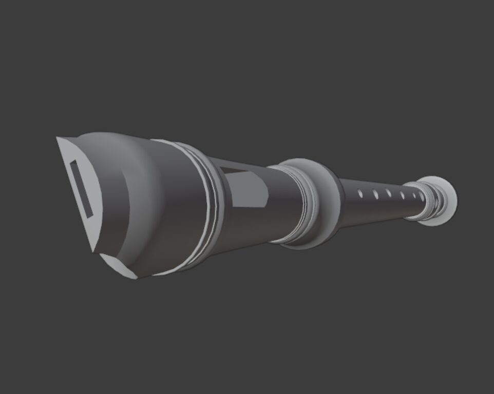 Recorder Flute (130131) 3D model - Download 3D model Recorder Flute ...