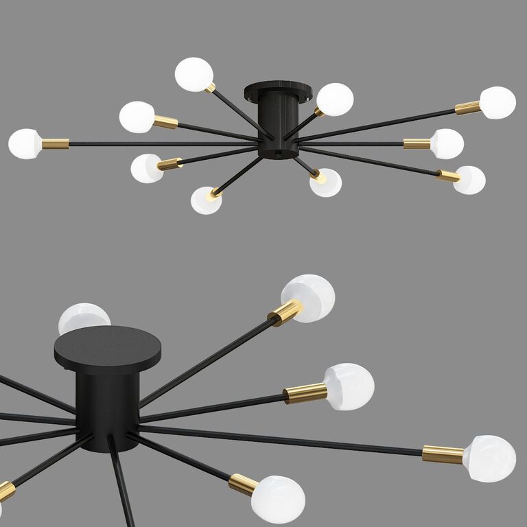 Jet 10 Black Ceiling Light (130721) 3D model - Download 3D model Jet 10 ...