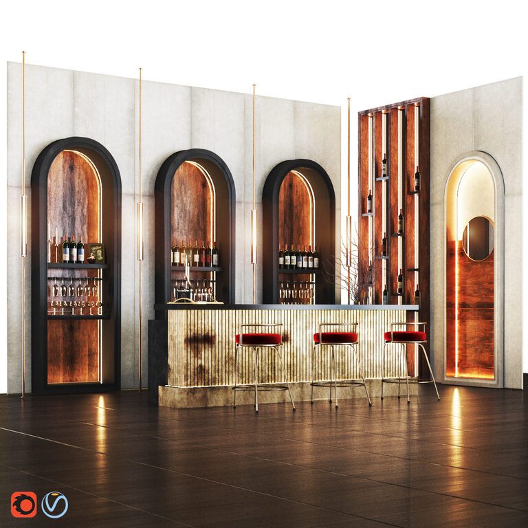 Cafe bar 02 (130780) 3D model - Download 3D model Cafe bar 02 (130780 ...