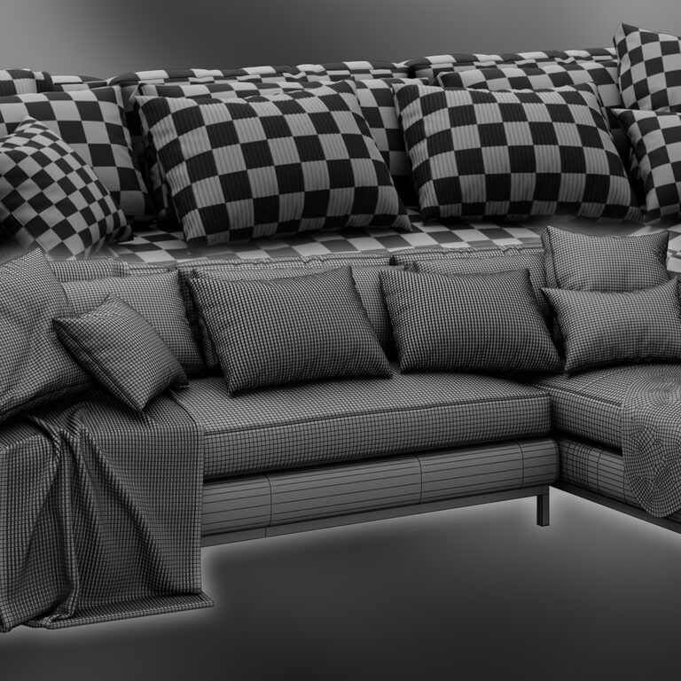 Four Hands Grammercy Bennett Moon Sofa (130813) 3D model - Download 3D ...