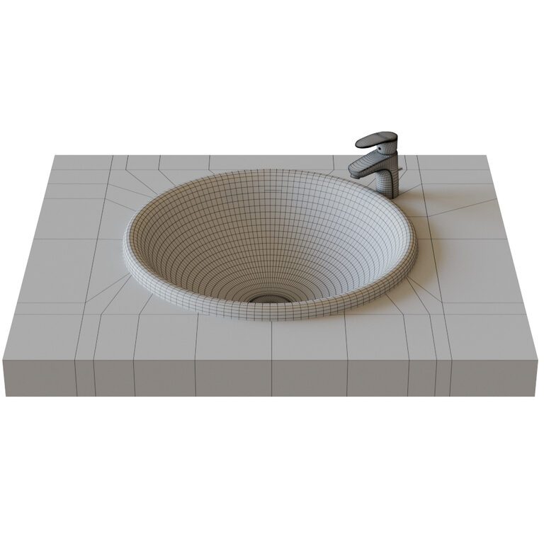 Roca Foro washbasin (130823) 3D model - Download 3D model Roca Foro ...