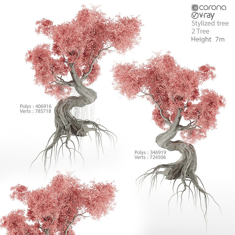 Stylized tree 03 (131049) 3D model - Download 3D model Stylized tree 03 ...