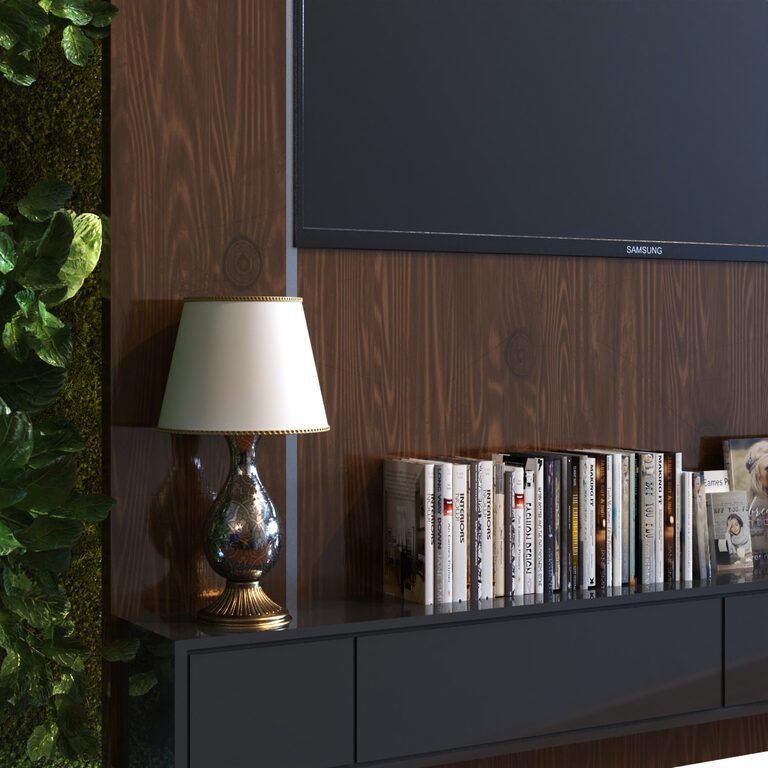 Tv wall set 020 (134372) 3D model - Download 3D model Tv wall set 020 ...