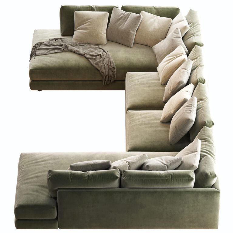 Haven 2-piece Terminal Section sofa (134423) 3D model - Download 3D ...