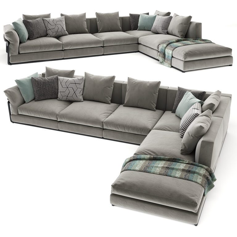 Zeno Flexform sofa 4 (134554) 3D model - Download 3D model Zeno ...