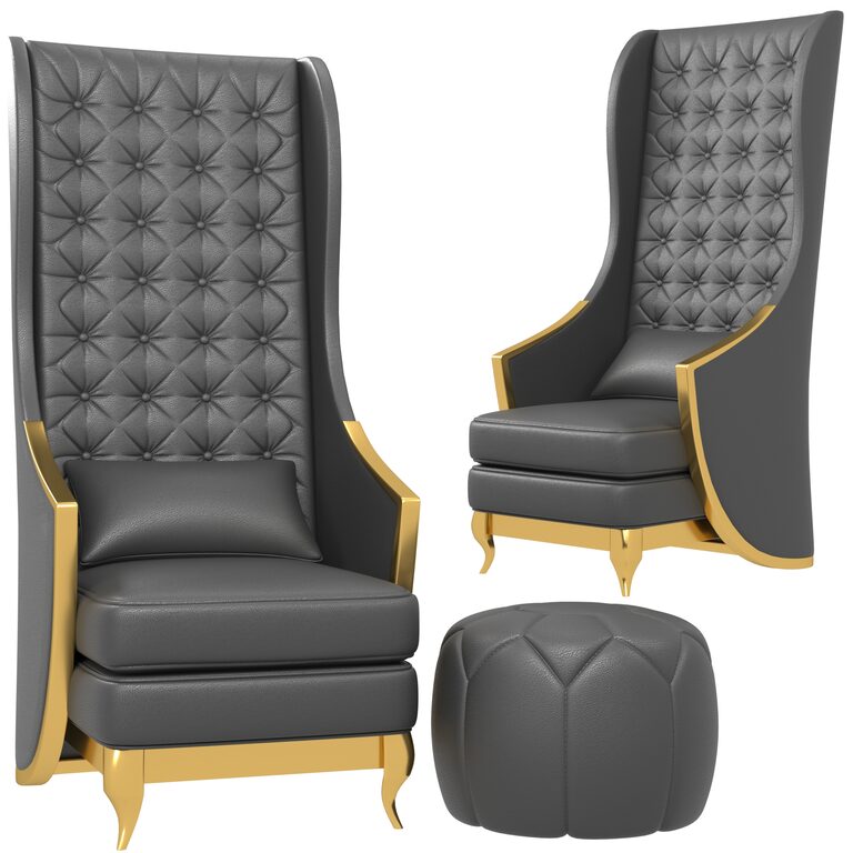 Sultan Armchair and pouf (134609) 3D model - Download 3D model Sultan ...