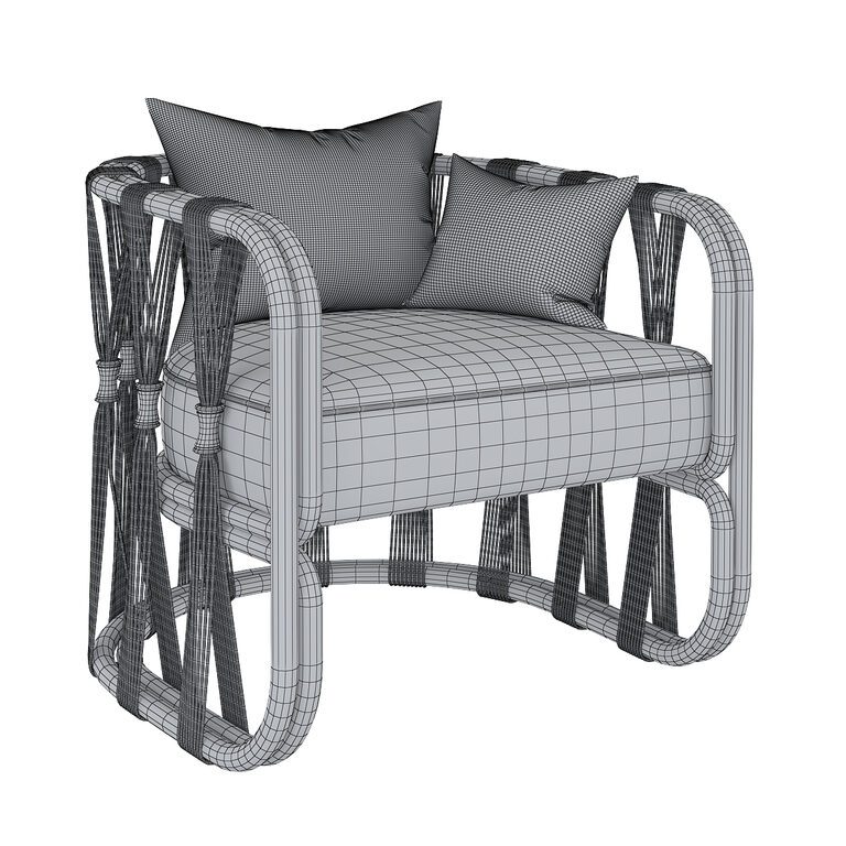 Strings Attached Lounge Chair (134970) 3D model - Download 3D model ...