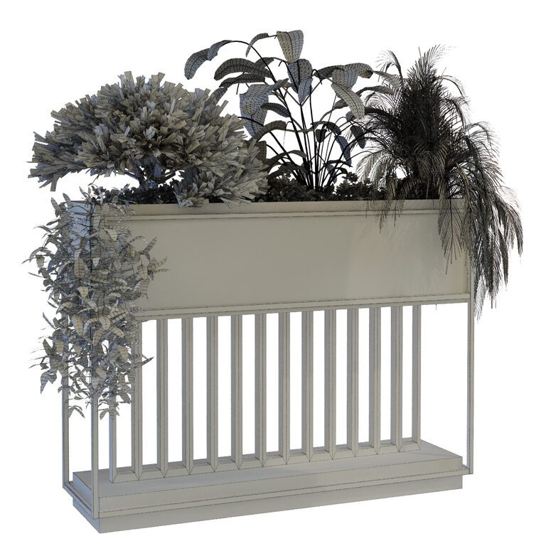 Plant in box set 068 (135151) 3D model - Download 3D model Plant in box ...