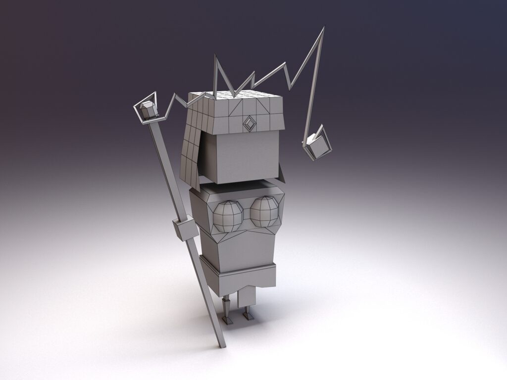 Fantasy rpg characters in a cartoon cube style Low-poly (136796) 3D ...