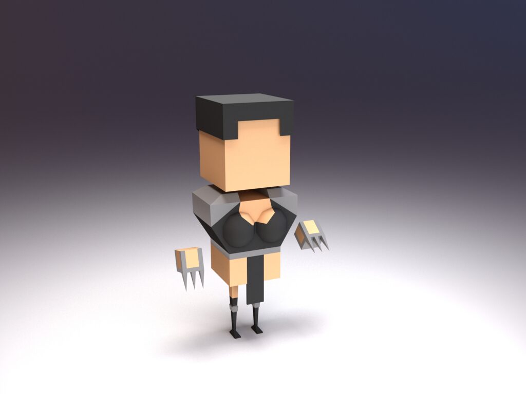 Fantasy rpg characters in a cartoon cube style Low-poly (136796) 3D ...