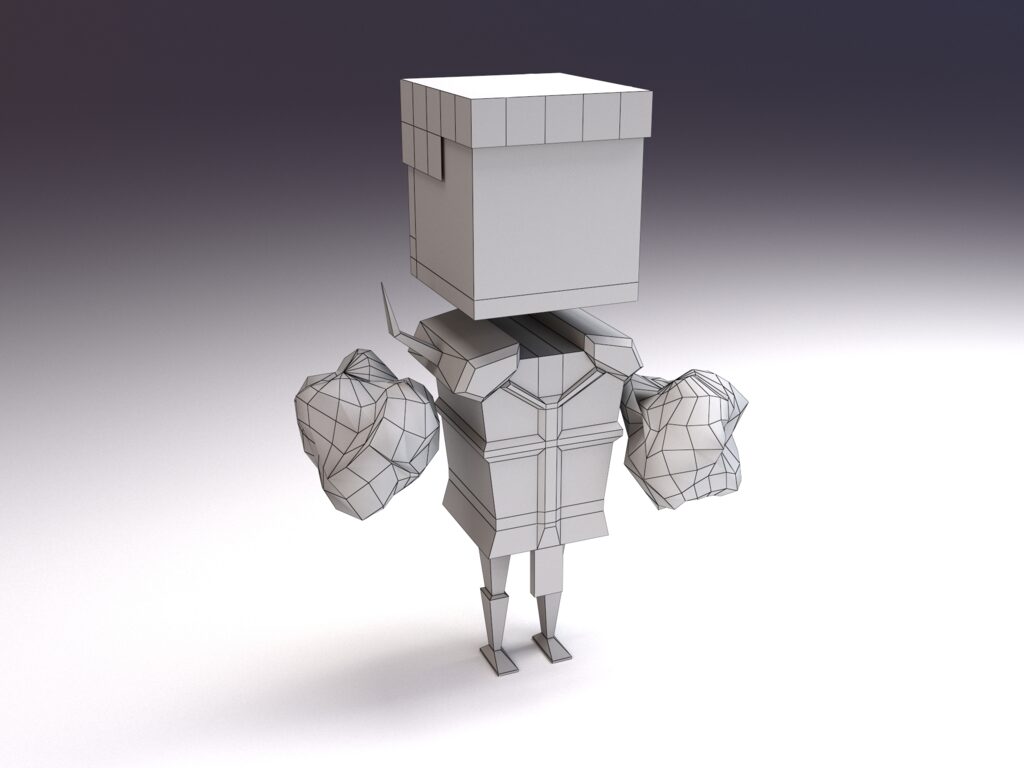Fantasy rpg characters in a cartoon cube style Low-poly (136796) 3D ...
