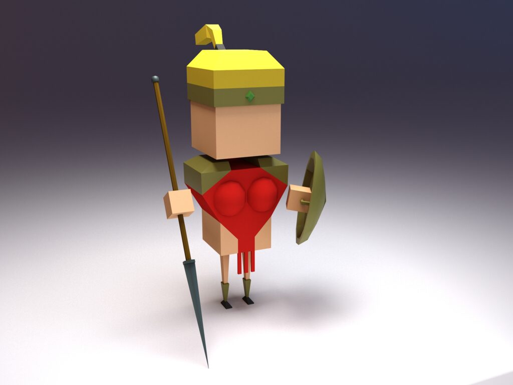 Fantasy rpg characters in a cartoon cube style Low-poly (136796) 3D ...