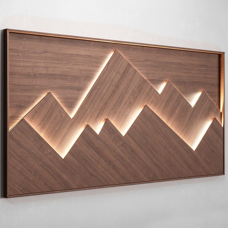 Mountains Wall Panel (136826) 3D model - Download 3D model Mountains ...