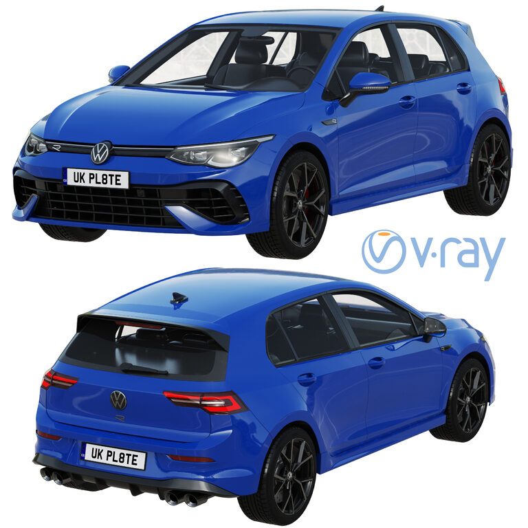 Volkswagen golf 8 R Car (136968) 3D model - Download 3D model ...