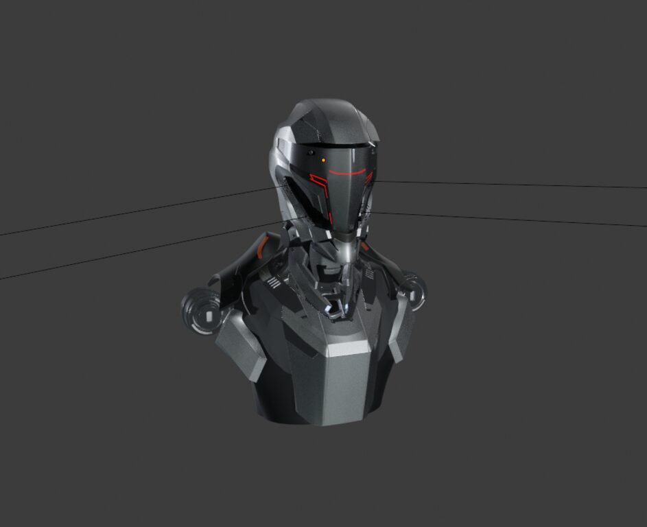 Cyberpunk robot (137332) 3D model - Download 3D model Cyberpunk robot ...