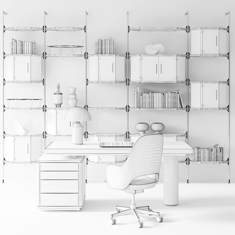 Baxter 2 office workstation (137351) 3D model - Download 3D model ...