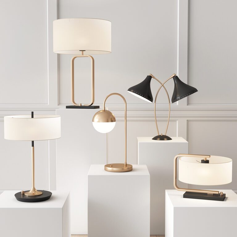 Table lamps collection (137397) 3D model - Download 3D model Table ...