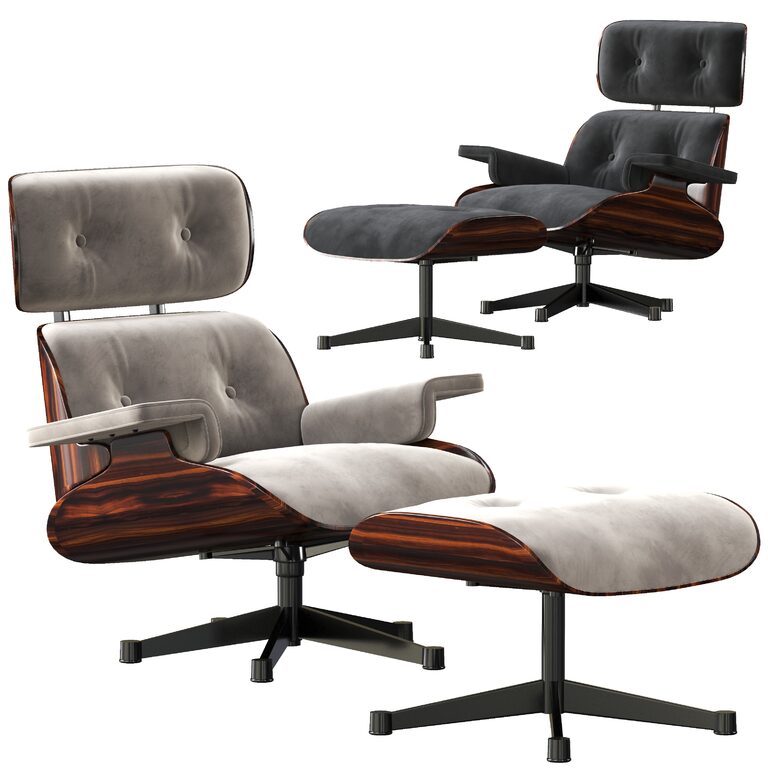 Eames Lounge Armchair (137814) 3D model - Download 3D model Eames ...