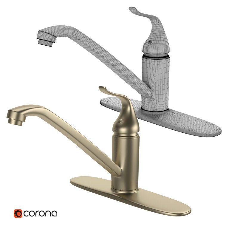 Kitchen faucet set 01 (137870) 3D model - Download 3D model Kitchen ...