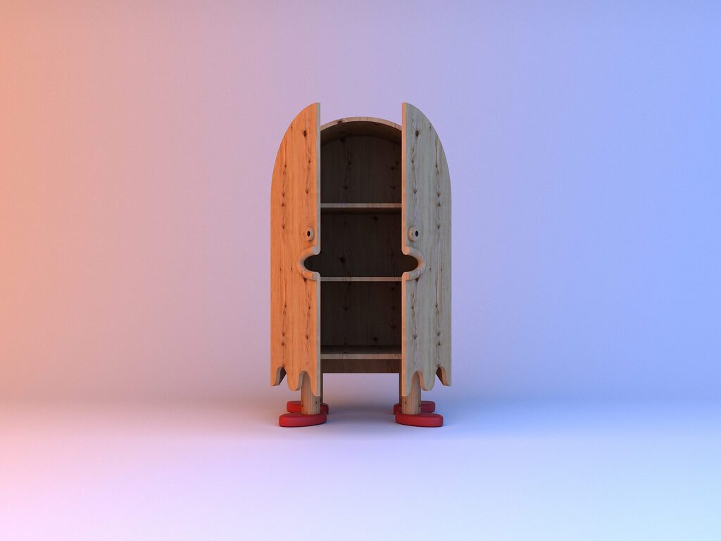Wooden kids ghost cupboard (137936) 3D model - Download 3D model Wooden ...