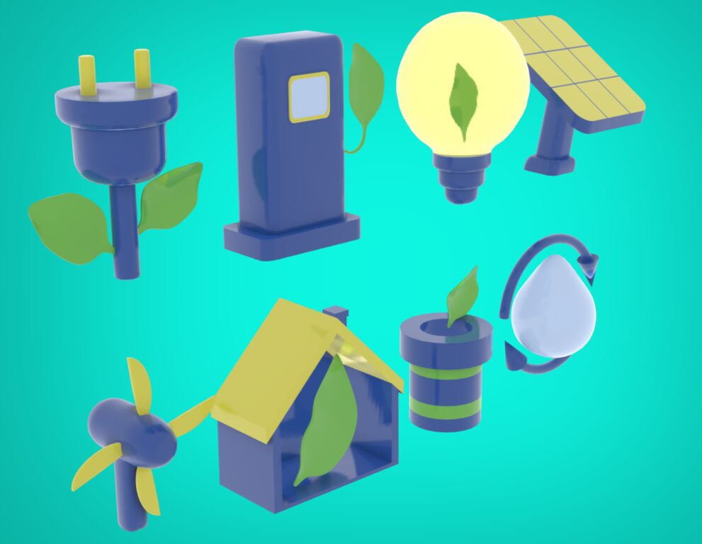 Icons ecology (138354) 3D model - Download 3D model Icons ecology ...
