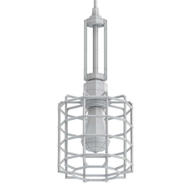 Industrial Cage pendant light (138580) 3D model - Download 3D model ...