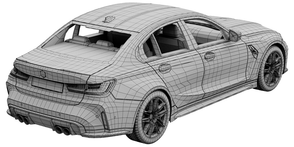 BMW M3 Competition G80 Car (140619) 3D model - Download 3D model BMW M3 ...