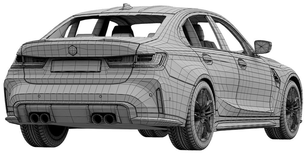 BMW M3 Competition G80 Car (140619) 3D model - Download 3D model BMW M3 ...