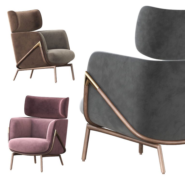 Kooku Elysia Lounge Armchair (141697) 3D model - Download 3D model ...