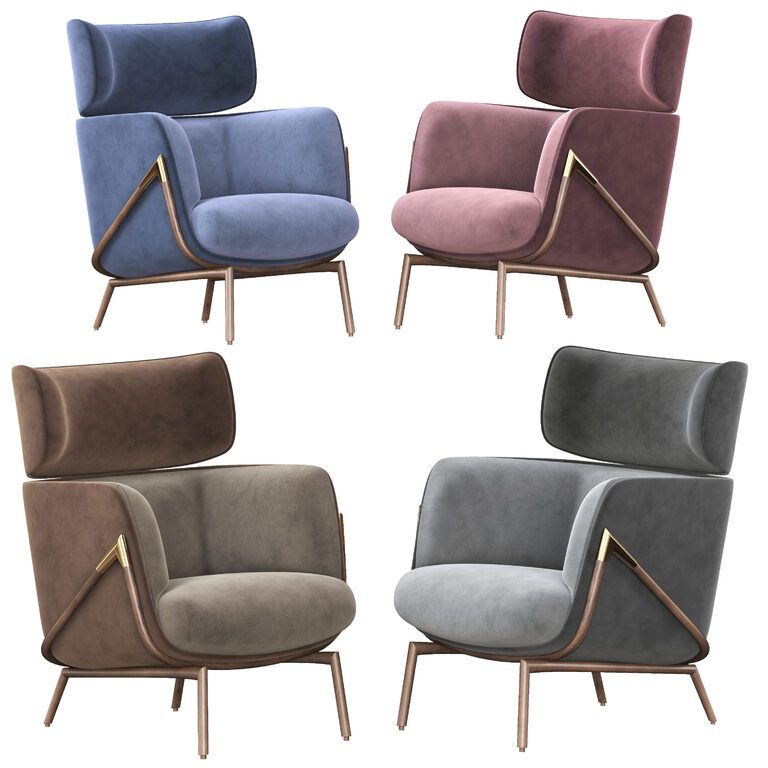 Kooku Elysia Lounge Armchair (141697) 3D model - Download 3D model ...