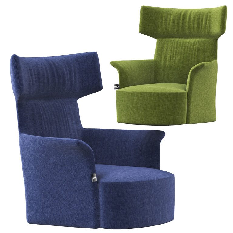 SANTA MONICA HOME Wing armchair (141710) 3D model - Download 3D model ...
