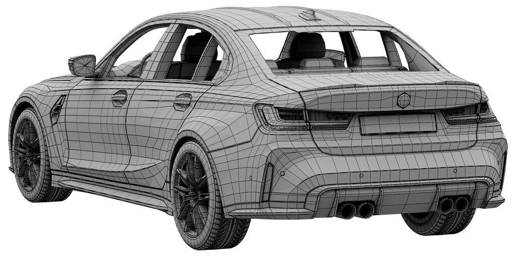 BMW M3 Competition G80 car (141732) 3D model - Download 3D model BMW M3 ...