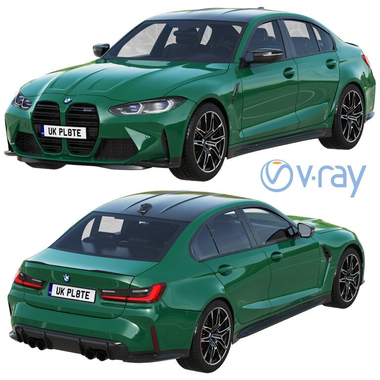 BMW M3 Competition G80 car (141732) 3D model - Download 3D model BMW M3 ...