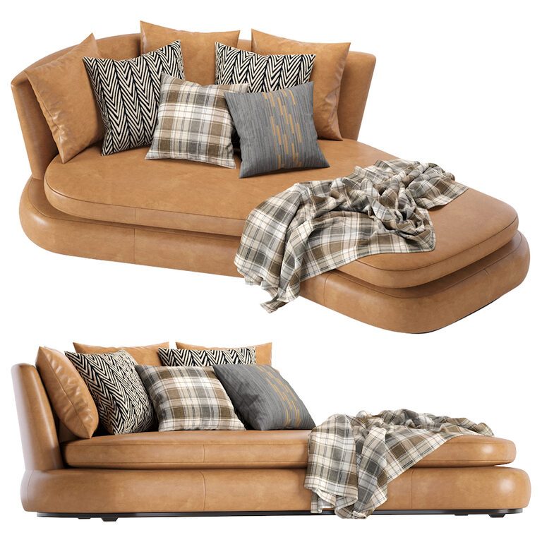 Maxalto Apollo Leather Day Bed (141834) 3D model - Download 3D model ...