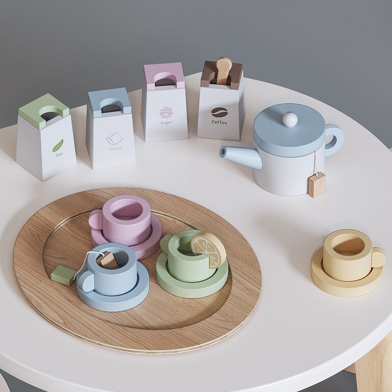 Ooh-Noo Children's table and high chair (142194) 3D model - Download 3D ...