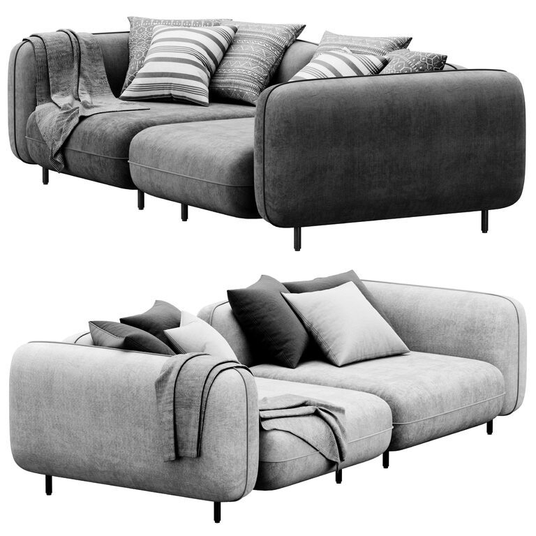 Delavega modular sofa DP1, DP3 (145539) 3D model - Download 3D model ...