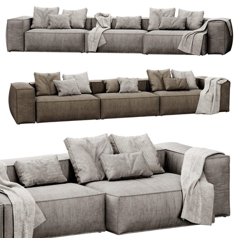COSIMA modular 3units sofa by bolia (145565) 3D model - Download 3D ...