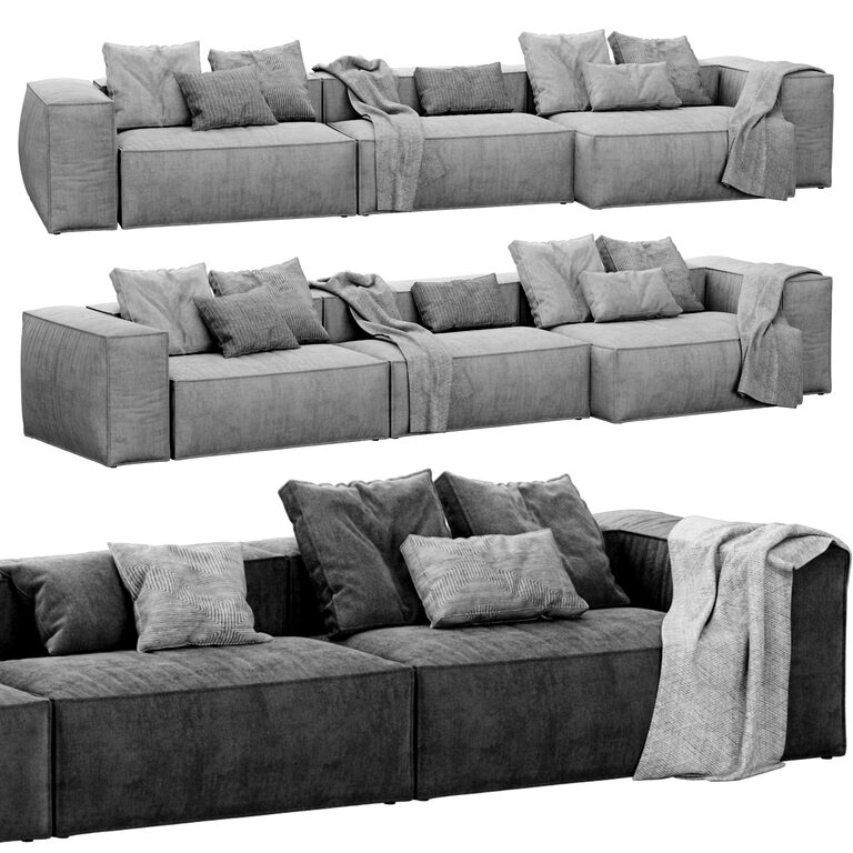 COSIMA modular 3units sofa by bolia (145566) 3D model - Download 3D ...